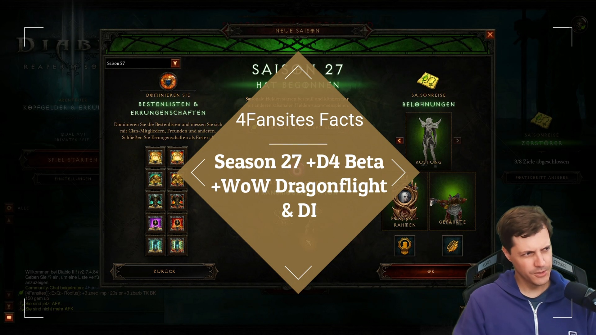 4ff: Neues aus S27, D4 Beta, WoW Dragonflight und Diablo Immortal